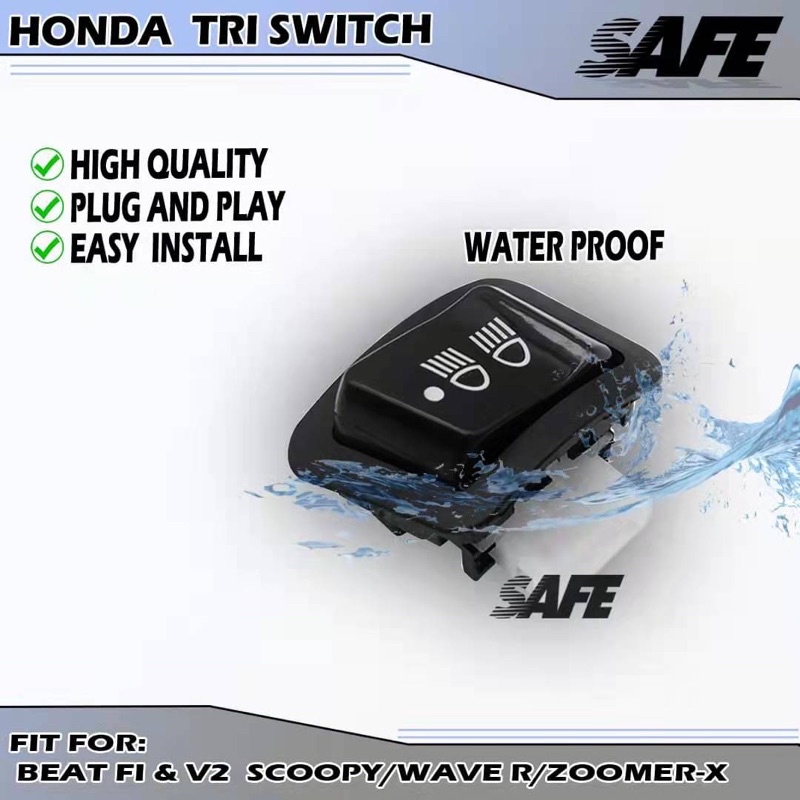 TRI Switch for Beat Fi & V2 Zoomer-X Scoppy Wave R Fi 3 Way Swtich for ...