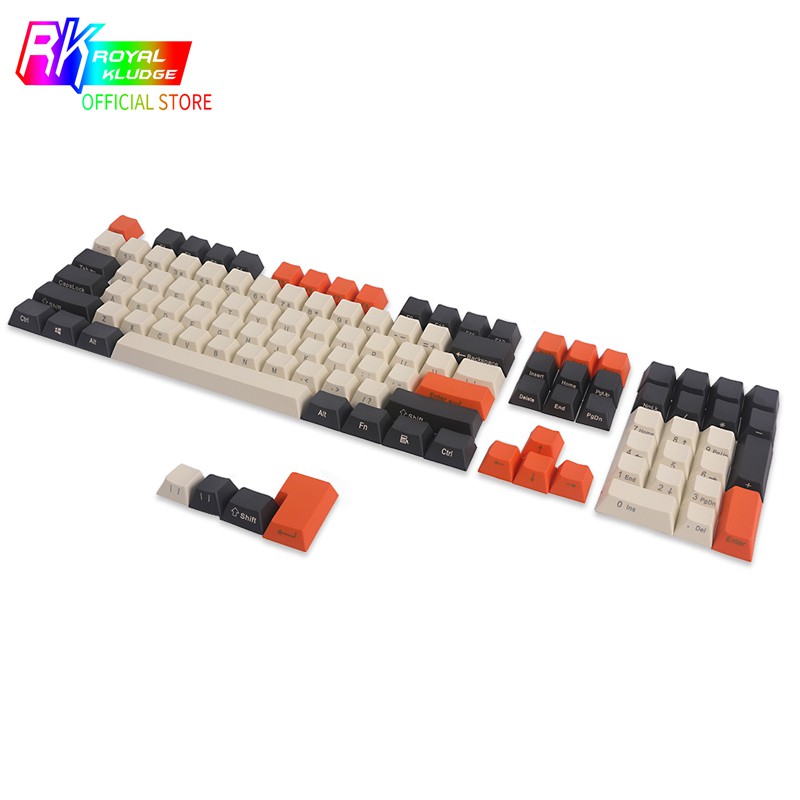 PBT Carbon/Classical Keycap Set Side Front Print 115 Keys-Compatible ...