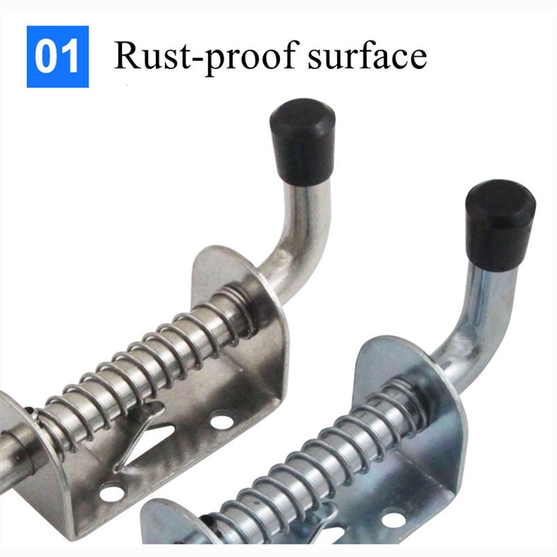 Heavy Duty Spring Loaded Latch Metal Lock Barrel Bolt Latch Hasp Safety ...