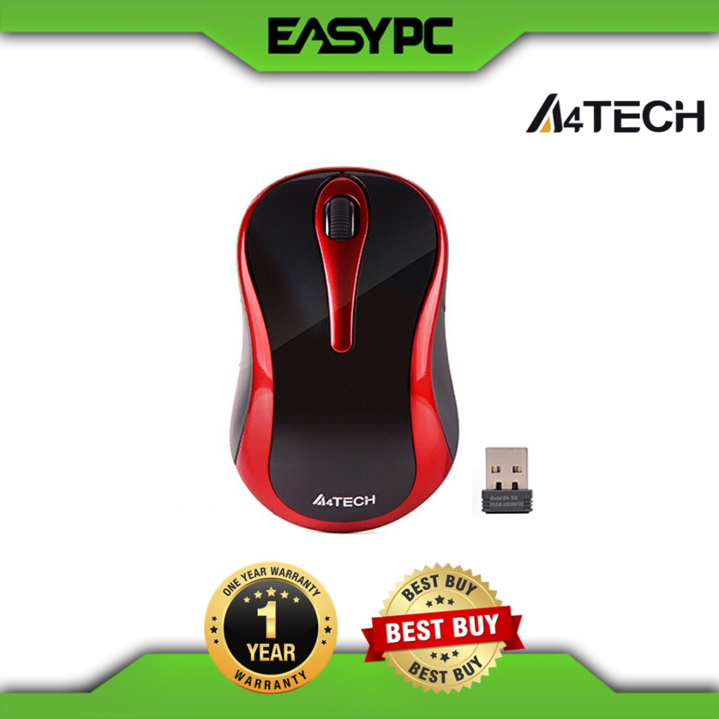 A4Tech G3-280N Wireless Optical Mouse Red, Energy-saving Wireless Mouse ...
