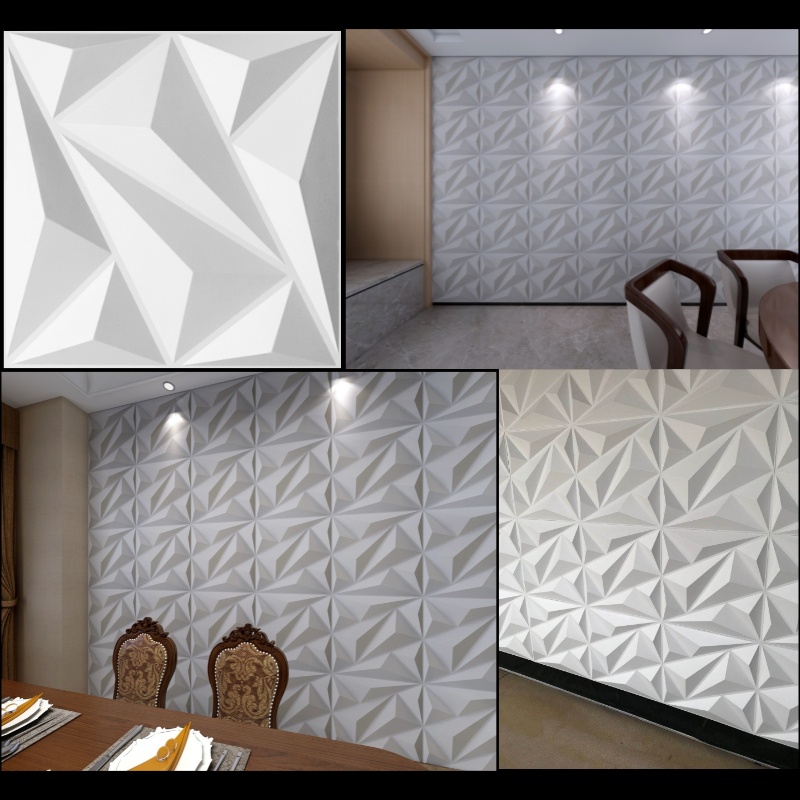 50*50cm 3D PVC Wall Panels, Best Quality, Hotel Grade, Waterproof, DIY ...