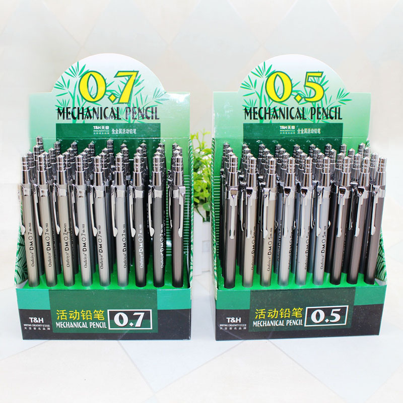 Metal rod automatic pencil press pencil 0.5mm 0.7mm | Shopee Philippines