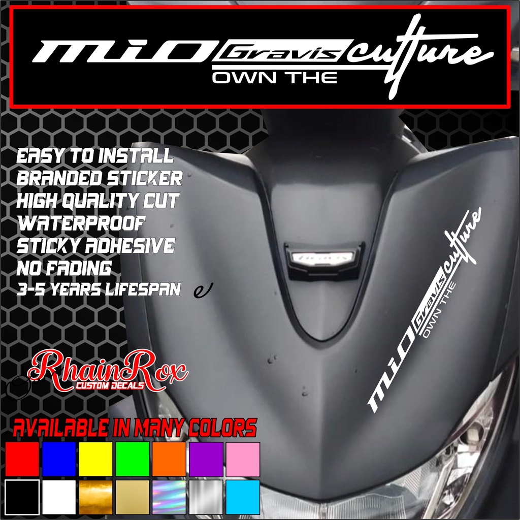 mio gravis ownt the culture sticker cutout waterproof | Shopee Philippines