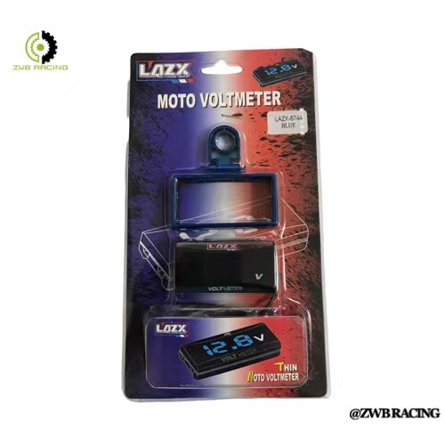 ZWB Cod Motorcycle VOLTMETER With Electroplate Holder moto volt meter ...
