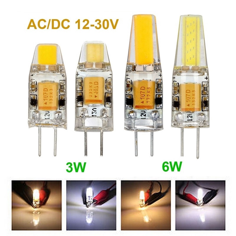 12V AC/DC COB G4 LED Bulb 3W 6W COB LED G4 Lamp Light for Crystal ...