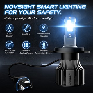 Novsight N39 9005 9006 H4 H7 H11 Mini Designed LED Headlight Light Bulb Fog Lamp 72W 10000LM ...