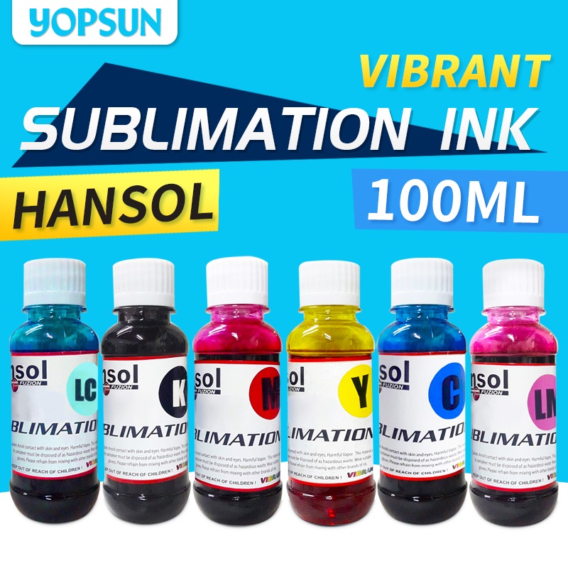 Hansol Sublimation Ink Vibrant 100ml 6Color | Shopee Philippines