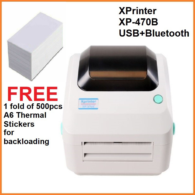XPrinter XP-470B BLUETOOTH Direct Thermal Printer Waybill Shipping ...