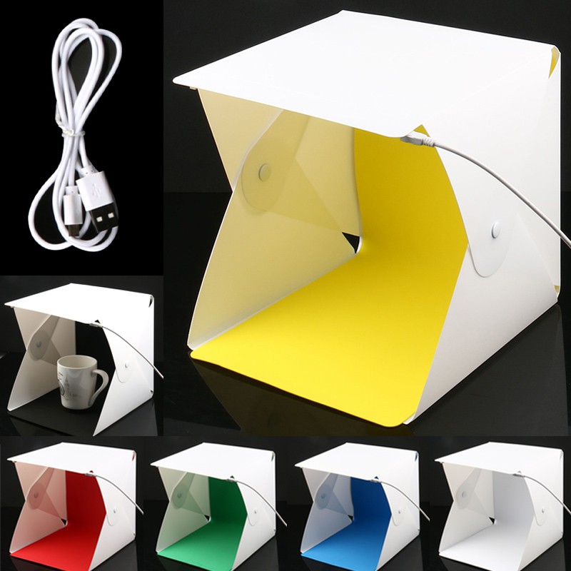 Mini Folding Studio Diffuse Soft Box Lightbox with LED Light ...