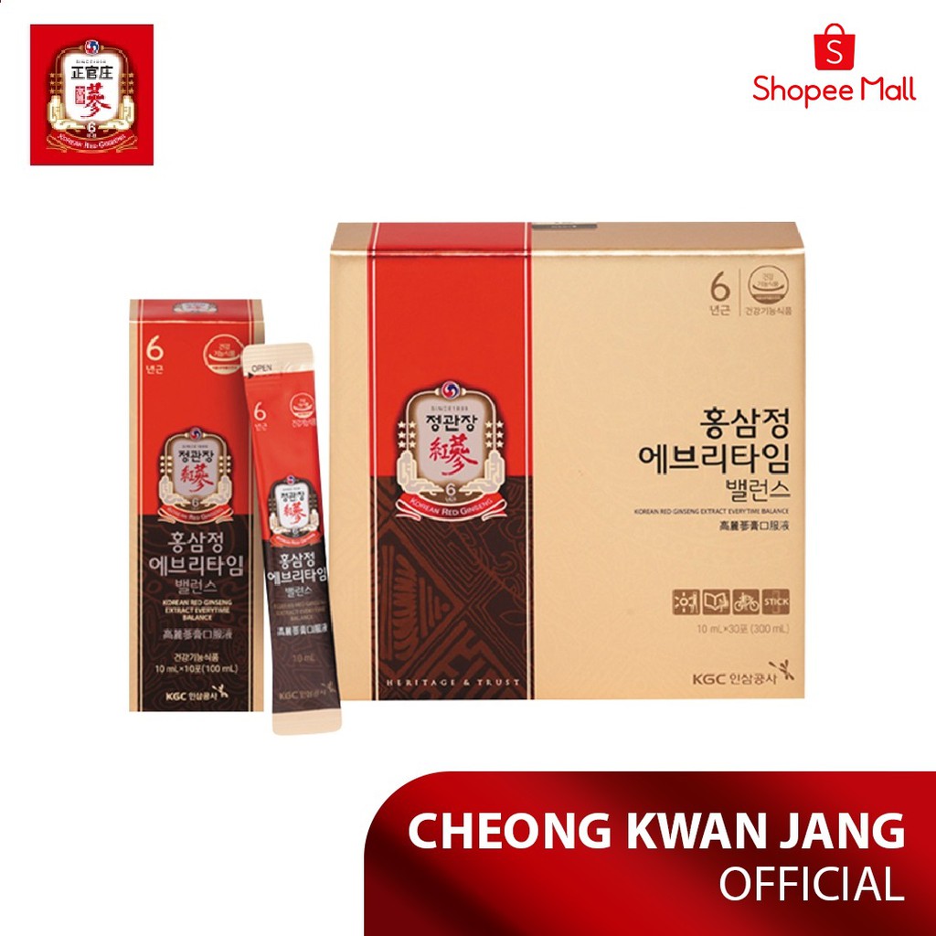 Cheong Kwan Jang Korean Red Ginseng Extract Everytime Balance (10ml*30 ... Cheong Kwan Jang Korean Red Ginseng Extract Everytime Balance (10ml*30 ...