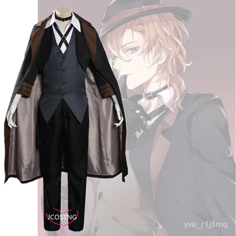 Bungou Stray Dogs Men Women Nakahara Chuuya Cosplay Costume Wig Hat ...