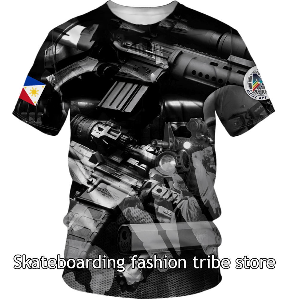 SWAT 2 TACTICAL MAN SHIRT Full Sublimation 3D Print T-shirt Summer ...