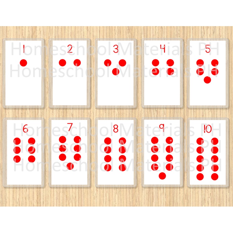 Montessori Math Cards and Counters Flash Cards - Laminated Mathematics ...