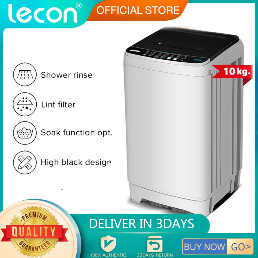 10kg Fully Automatic Washing Machine with Dryer large capacity LED display Blue light ...
