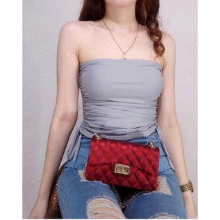 Millie Sexy Tube Crop Top Side Adjustable Pull String Top free size ...