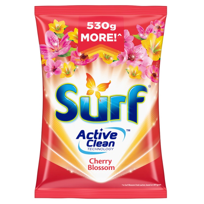 Surf Red Detergent Powder Cherry Blossom Pouch with Fabcon 2.2kg ...