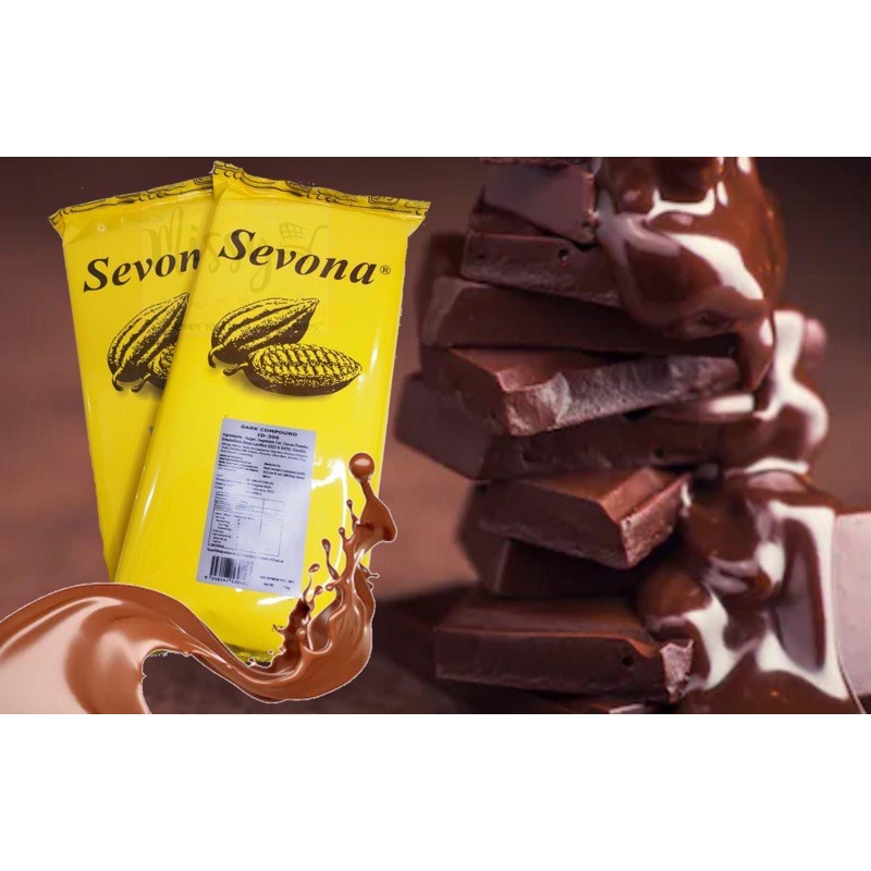 Sevona Dark Compound Chocolate 1kg | Shopee Philippines