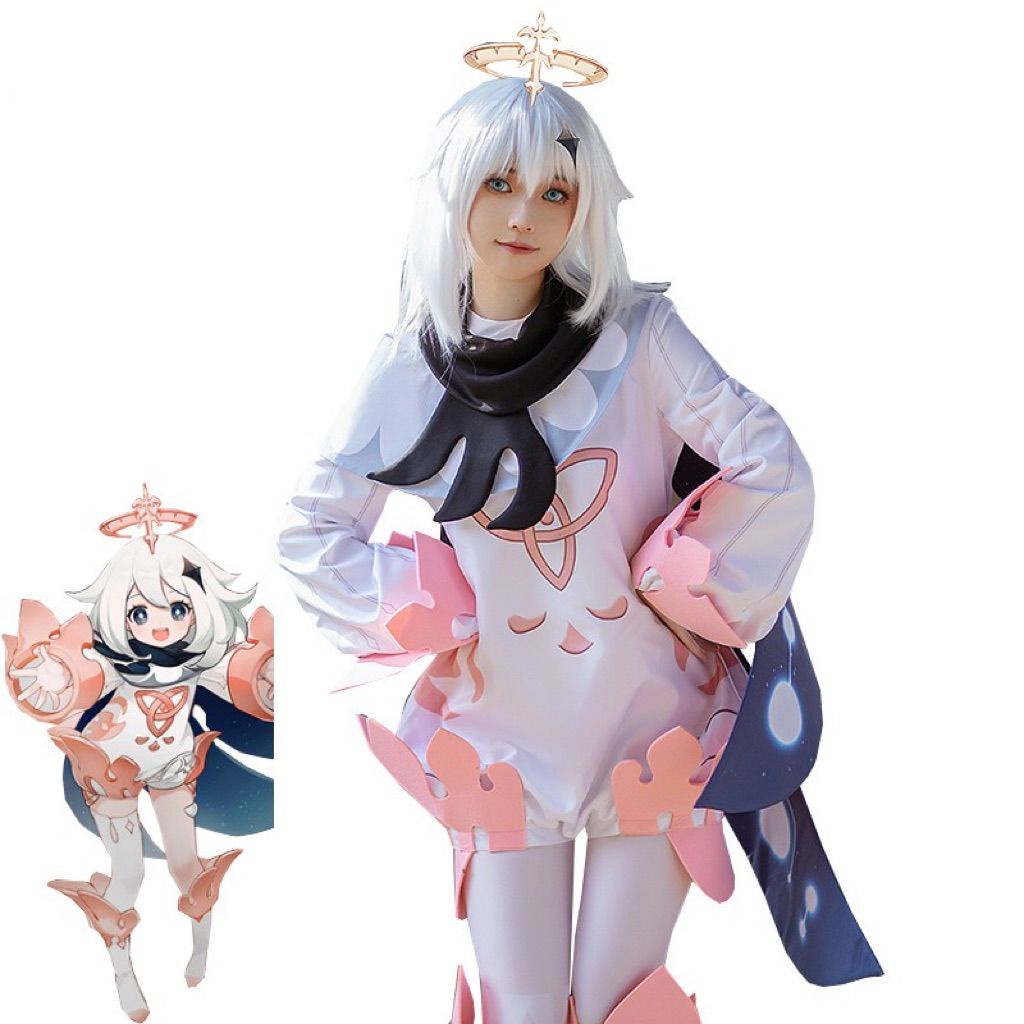 Game Genshin Impact Paimon Cosplay Lolita Dress Cute Anime Jumpsuits ...