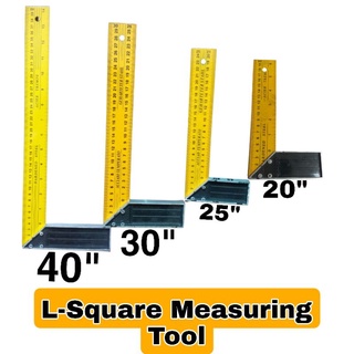 Measuring Tool L-Square Hardened Steel 20" 25" 30" 40" Squala (Yellow ...