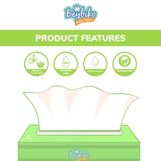 Beybiko Baby Wipes 80 sheets + 20 sheets free X 5 Pack | Shopee Philippines
