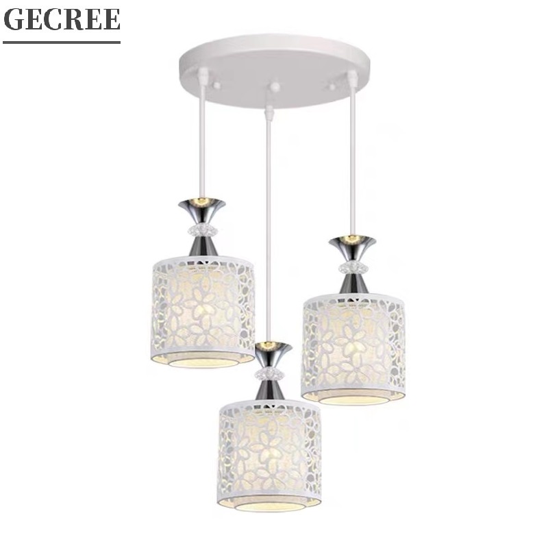 GECREE Nordic Chandelier 3 Lights Modern Petal Ceiling Light LED ...