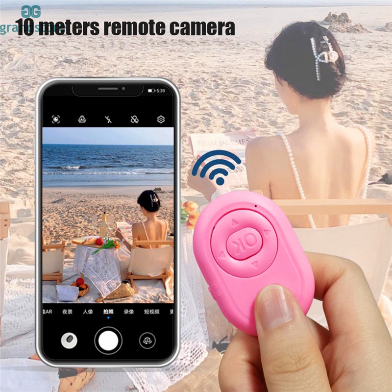 GS| Bluetooth-compatible Remote Control Button Wireless Controller Self-Timer Camera Stick ...