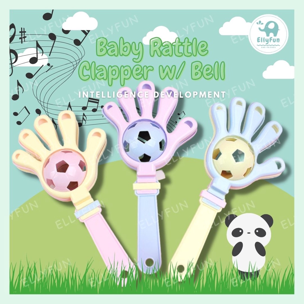 ELLYFUN Applicable hand clapping rattle Palm Clapper baby hand bell toy ...