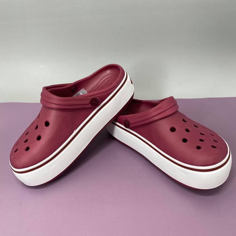 Crocs Crocband Platform Clogs Shoes For Women With Ecobag CG | Shopee Philippines