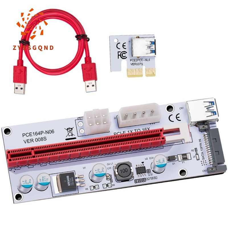 Usb 3.0 pcie pci-e express 1x to 16x gpu extender riser card adapter ...