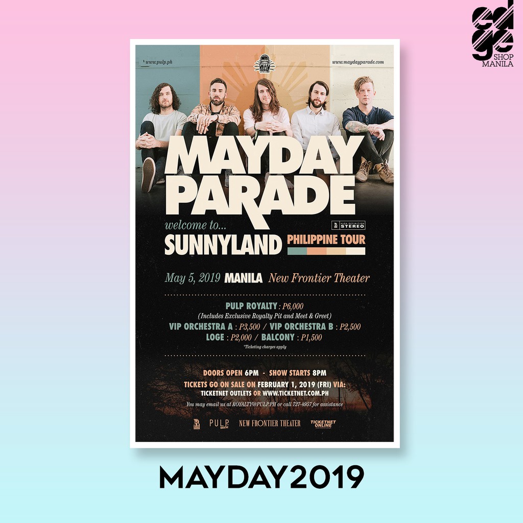 MAYDAY PARADE IN MANILA Concert Posters ( 305mm x 470mm ) | Shopee ...
