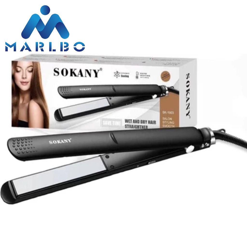 Sokany SK-1903 professional hair straightener, 180 degrees, ceramic coating | Shopee Philippines