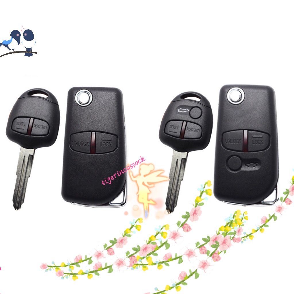 Mitsubishi modified flip 2/3 button key casing to replace Triton Lancer ...