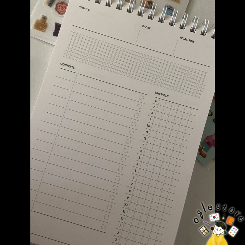 7321Design 120gsm Studyplanner for 100Days Korean Study Planner ...