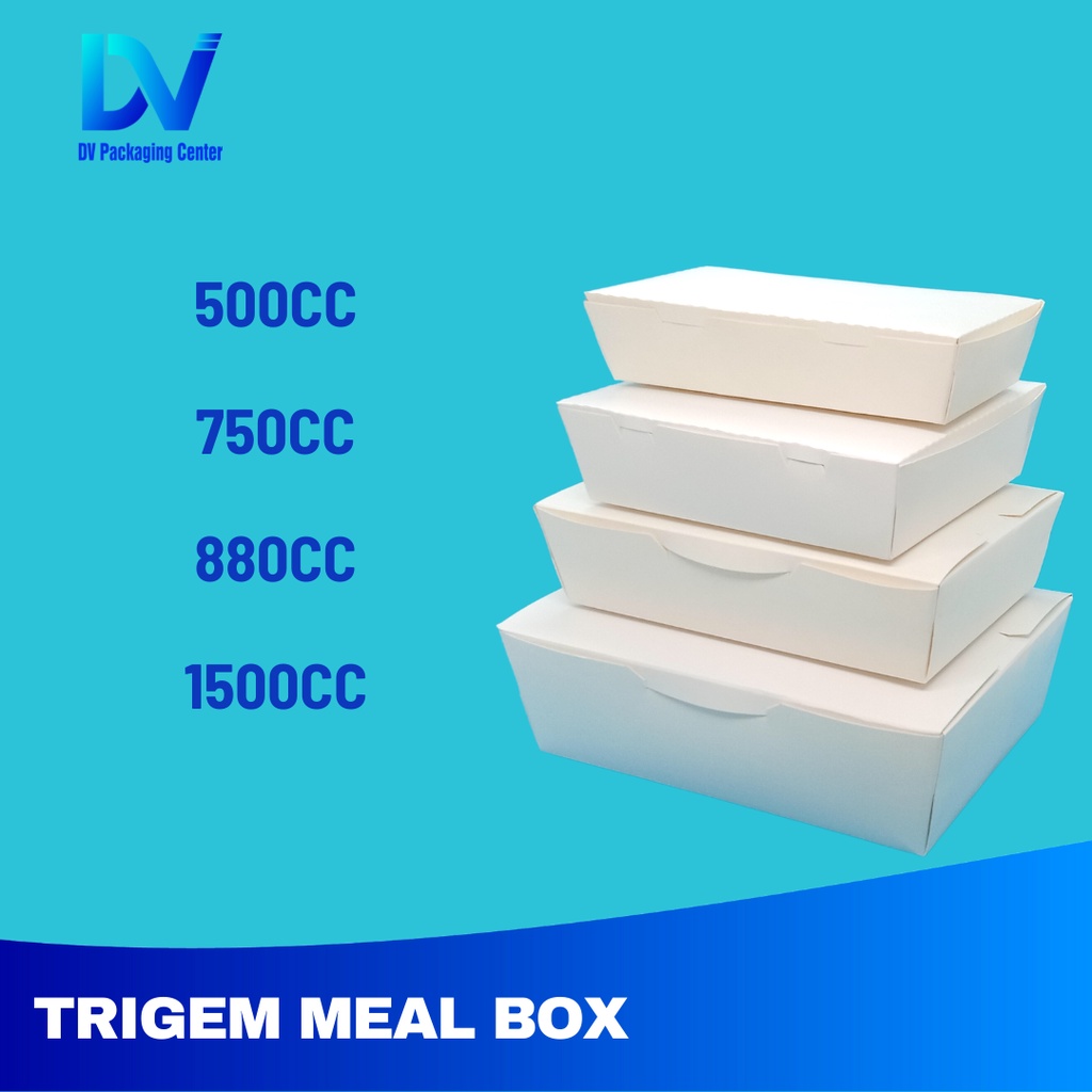 Trigem Paper Wares/Meal Box (1 Pack x 50pcs) | Shopee Philippines