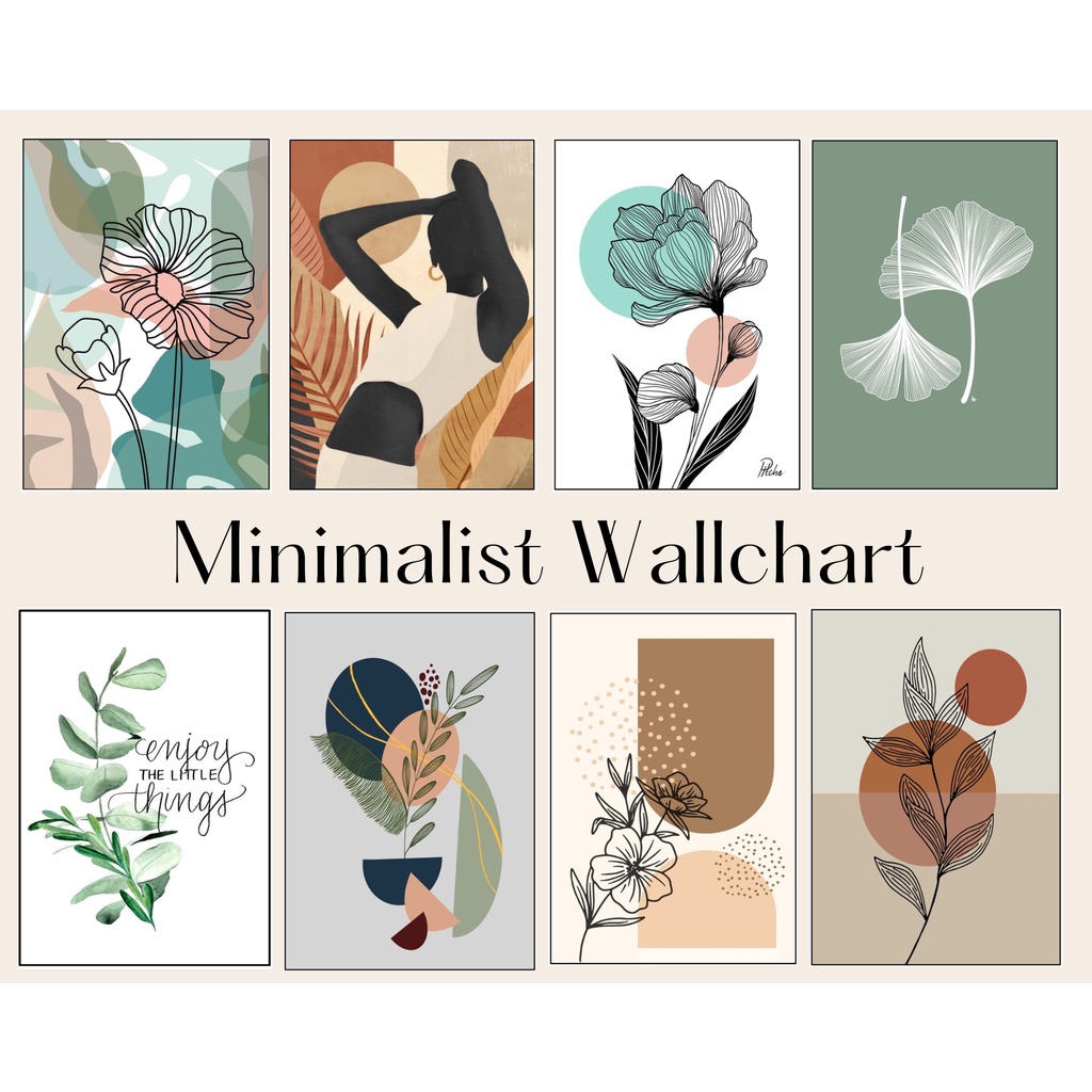 Minimalist Wall Chart Decor A4 Laminated Batch 1 | Shopee Philippines