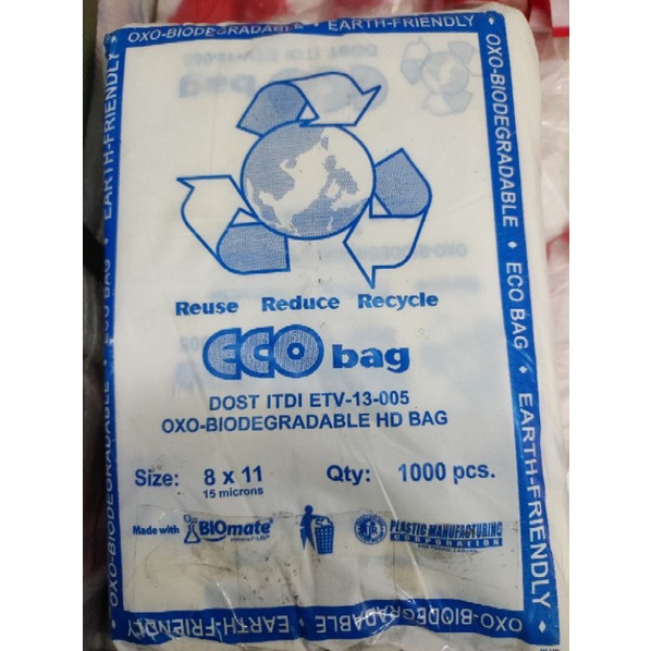 eco bag plastic 8x11 (1000pcs) | Shopee Philippines