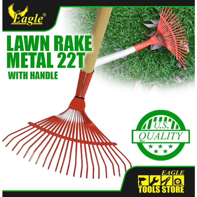 Lawn Rake Metal 22T Eagle Professional Tools | Shopee Philippines