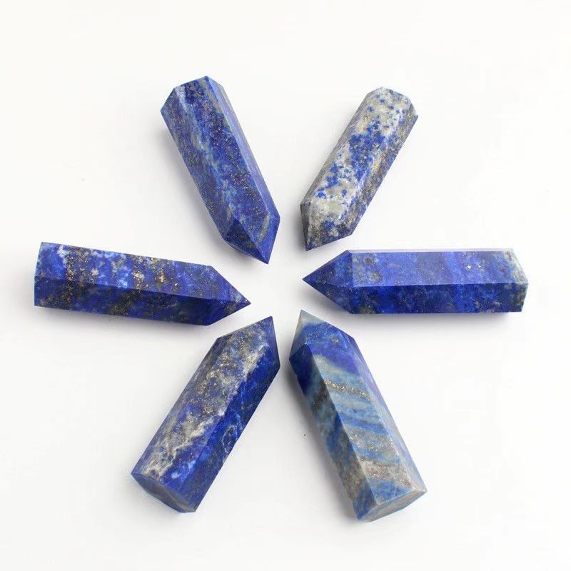 Natural lapis lazuli crystal column hexagonal prisms hexagonal prism ...