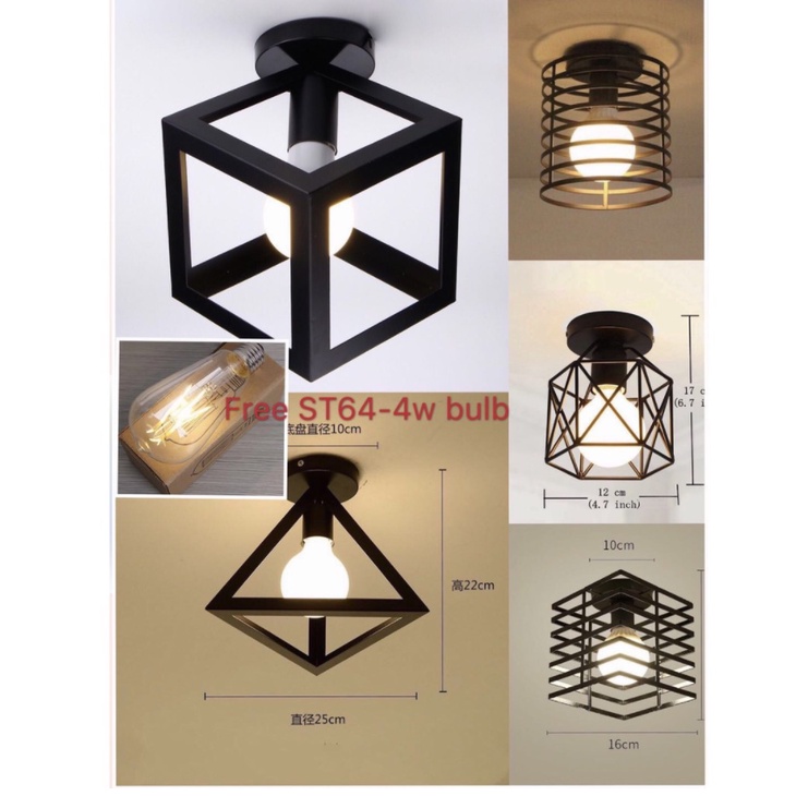 Y&C LED retro ceiling lamp home aisle cafe decoration lighting Lighting ...