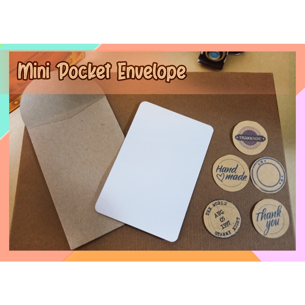 Mini Pocket Envelope (Brown) 5 pcs / 10 pcs | Shopee Philippines