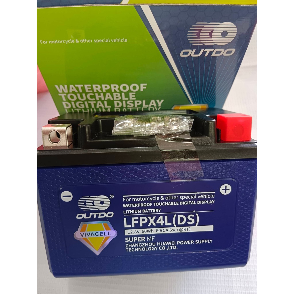 OUTDO BATTERY LITHIUM LFPX4L (4L) WITH VOLTMETER | Shopee Philippines