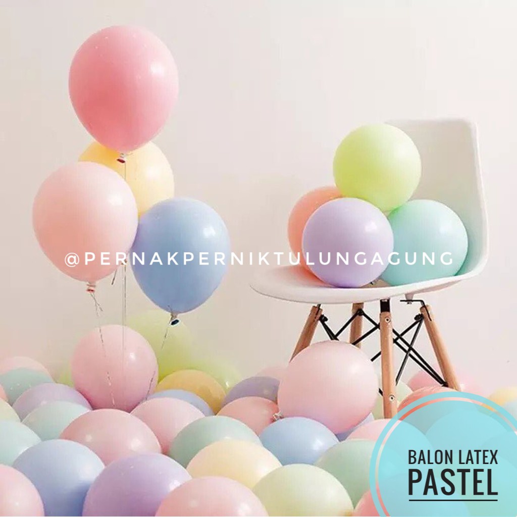 Pastel Balloons Contents 10 - Mix Colorful Pastel Color | Shopee ...