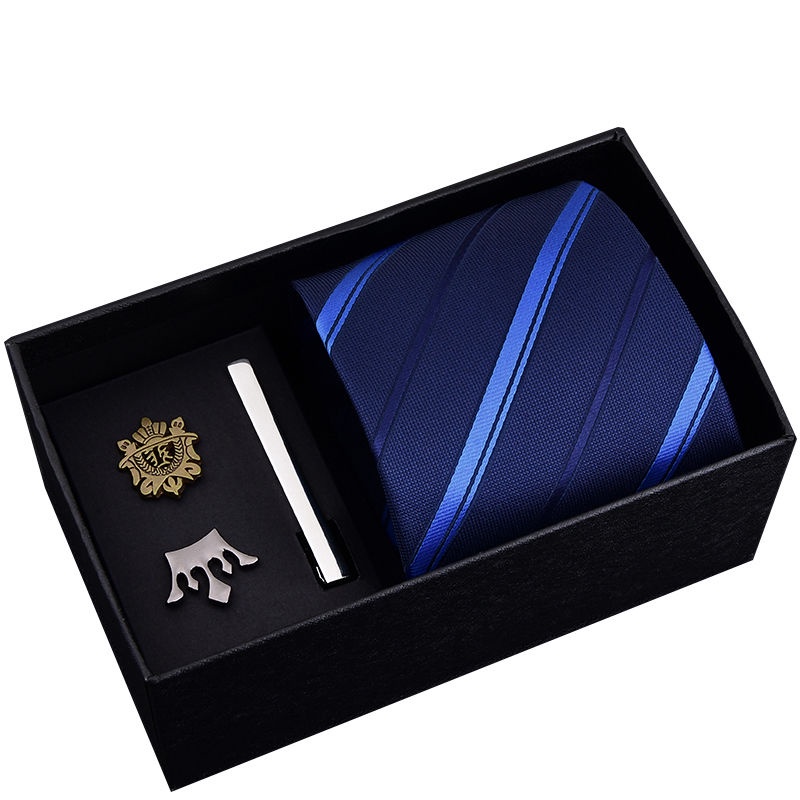 Tie Gift Box Set] Men's Business Formal Wear Brooch Clip Six-Piece Set ...