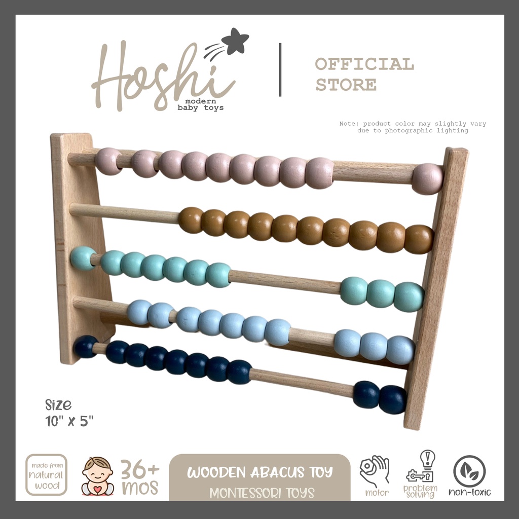 Wooden Abacus Tower, Math Counting Toy Montessori Wooden Educational ...