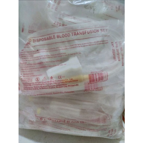 blood transfusion set, disposable, single use, hospital grade, medical ...