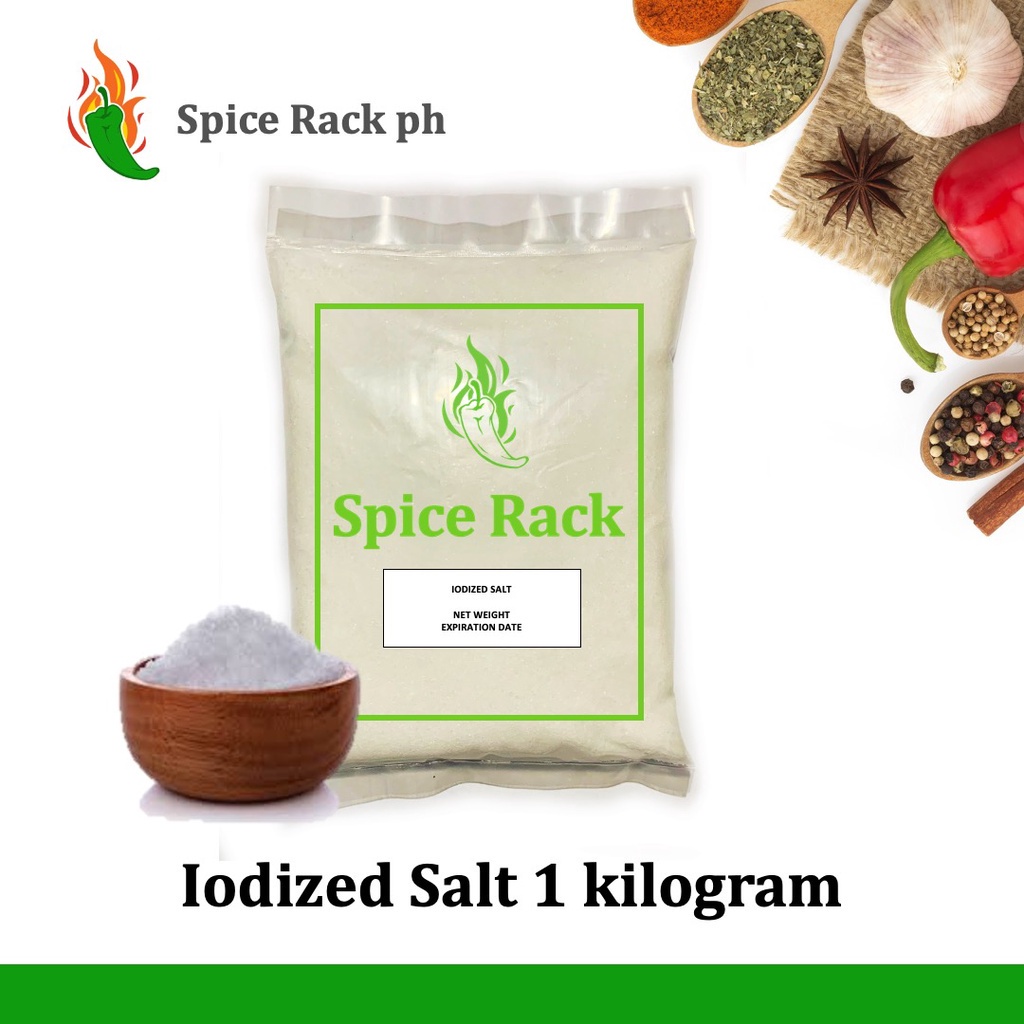 Spicerackph Iodized Salt 1 kilogram | Shopee Philippines