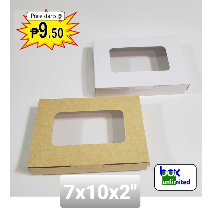 Pastry Box 7x10x2 inches sold by 20s | Shopee Philippines