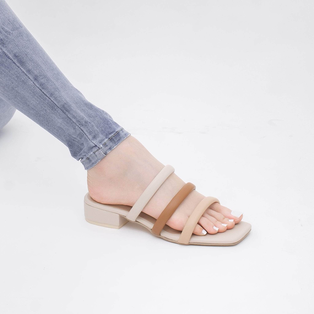 Aztrid Roan Tri-Color Women Comfy Block Heel Sandals | Shopee Philippines