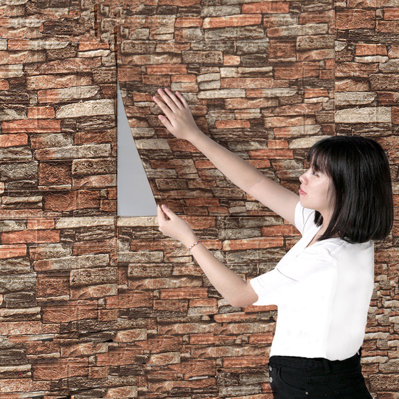Foam Bricks Wallpaper sticker 3D Wallpaper Adhesive Wall decor ...
