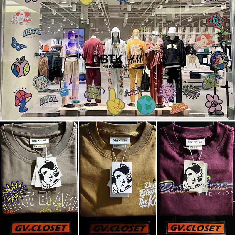 (On-Hand) DBTK x H&M T-Shirt( oversized fit ) w/Free DBTK sticker ...